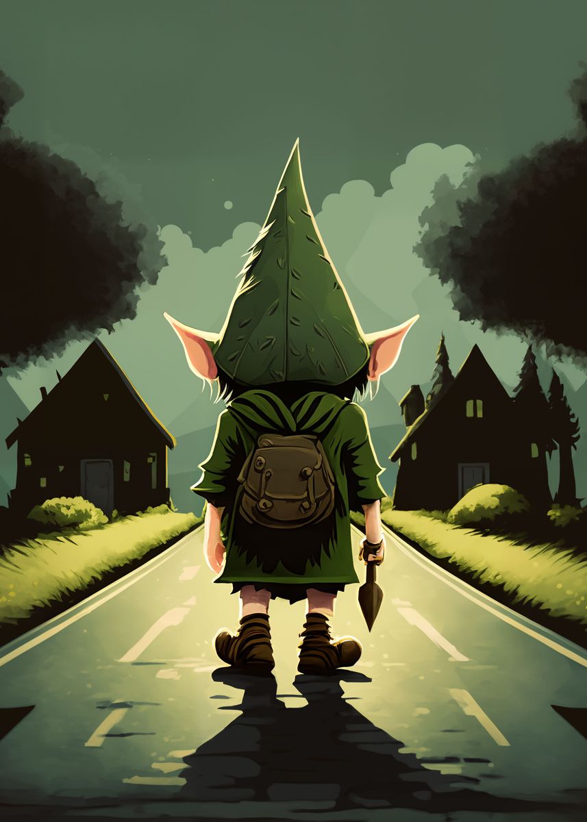 'Elf walks alone' Poster, picture, metal print, paint by DervlexArt ...
