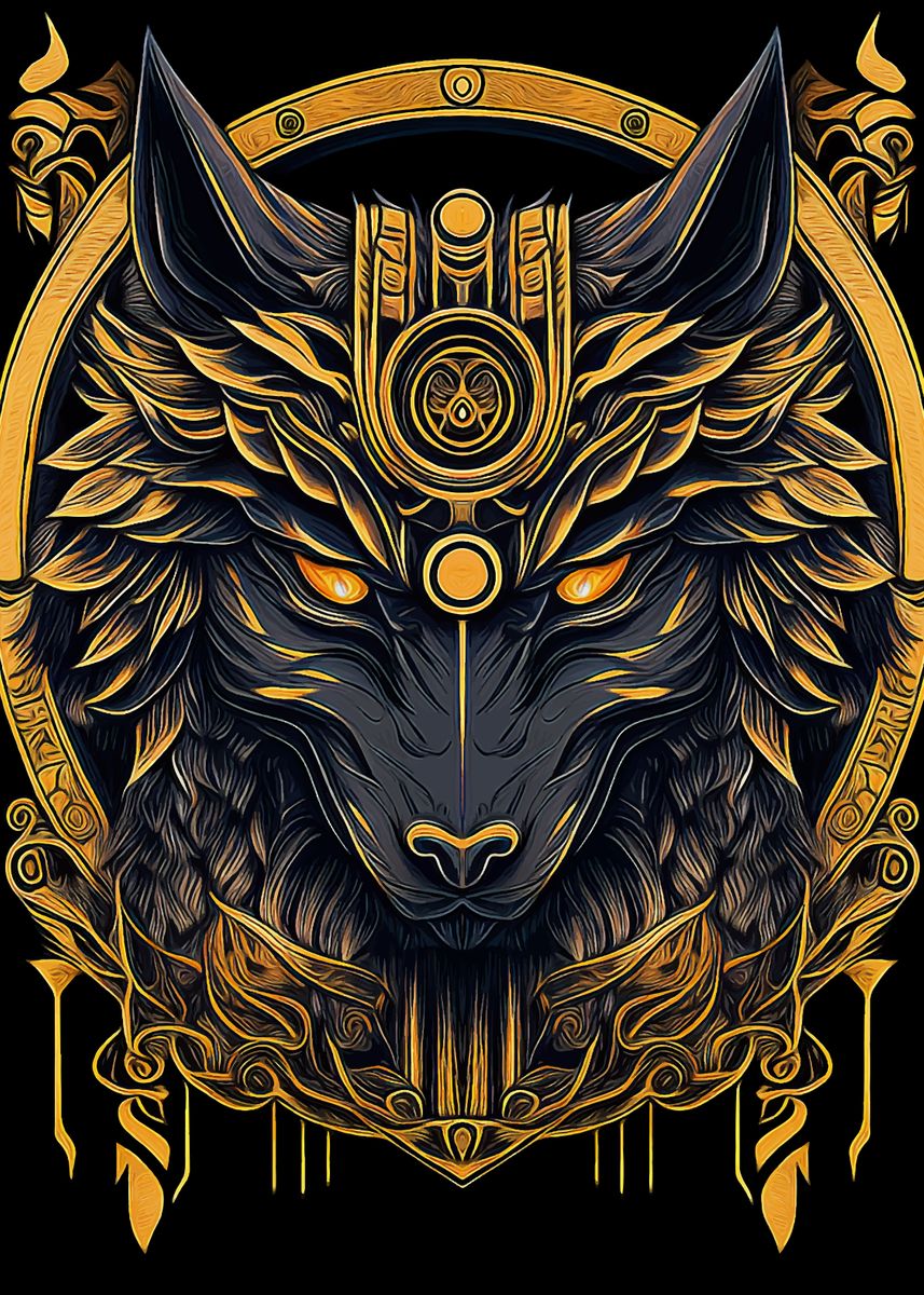 'Wolf in Japanese art 1' Poster by MasterHead | Displate