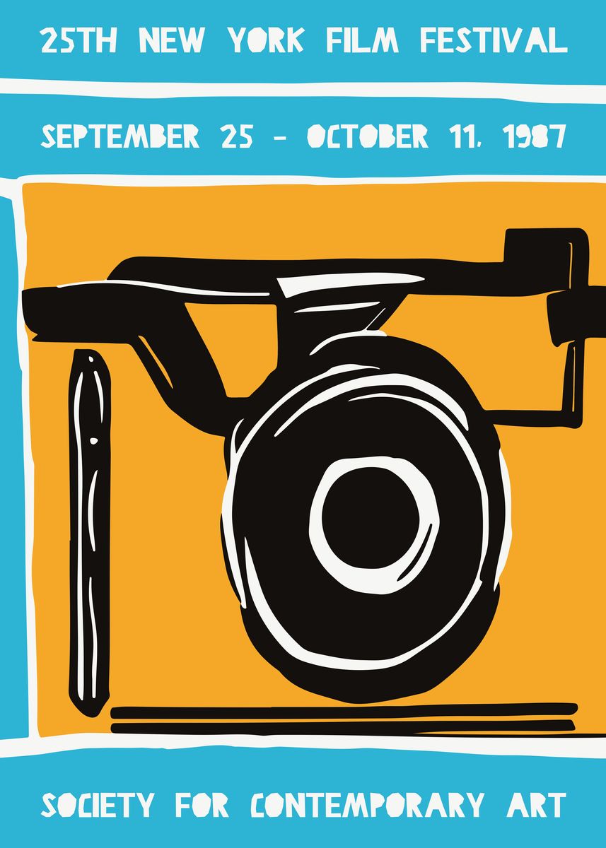 '25th NYC Film Festival' Poster, picture, metal print, paint by BluePinkPanther | Displate