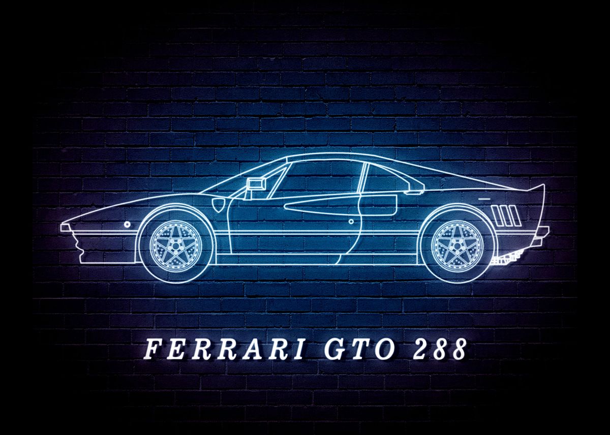 'Ferrari GTO 288' Poster by ke ke | Displate