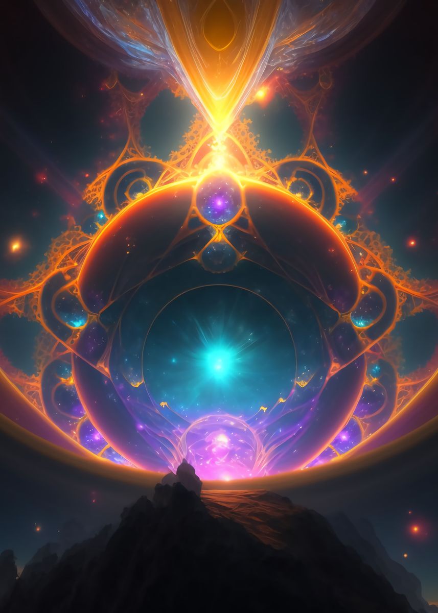 'Sacred sunrise II' Poster, picture, metal print, paint by Michal Dunaj ...