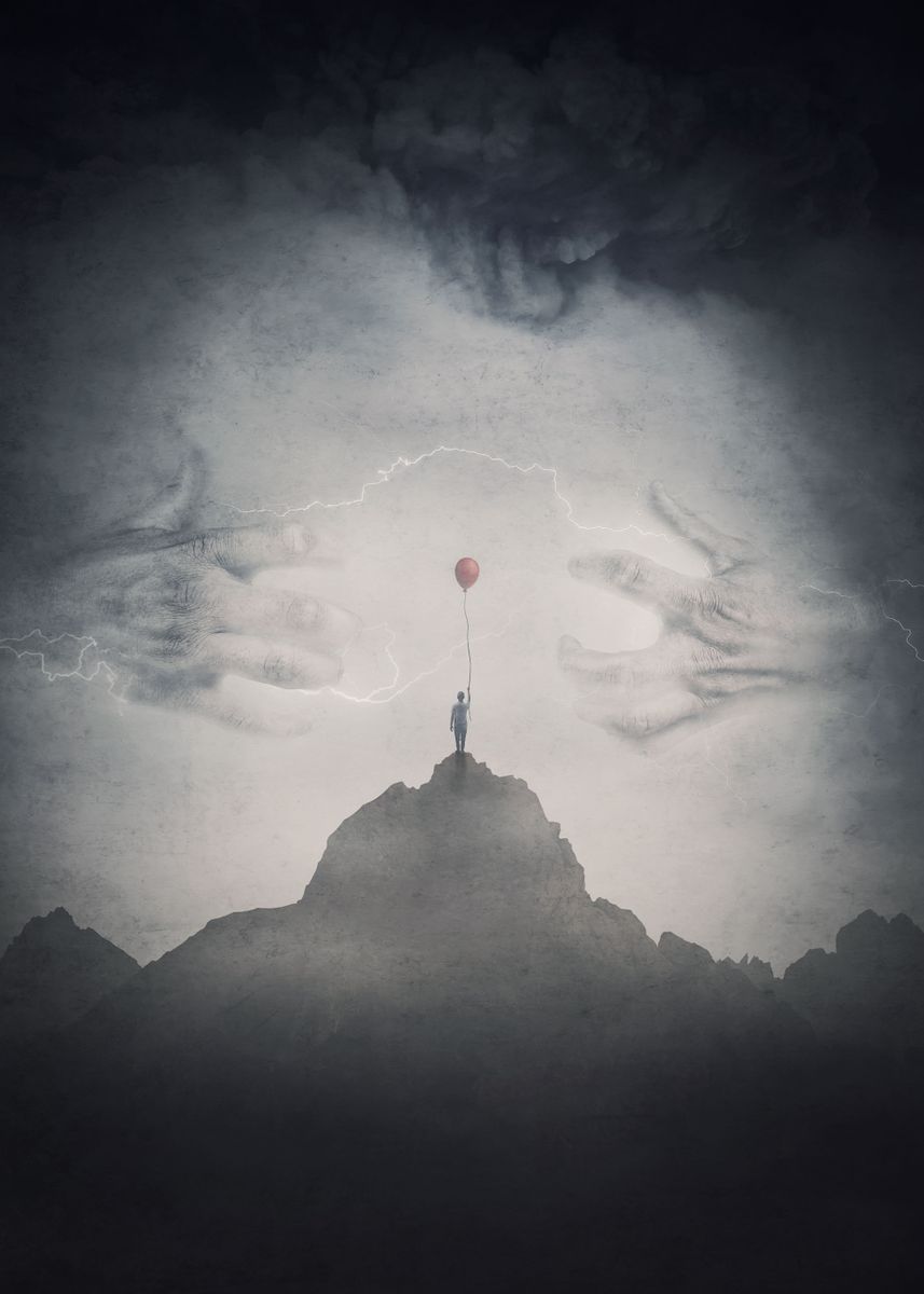 'not afraid' Poster, picture, metal print, paint by PsychoShadow | Displate