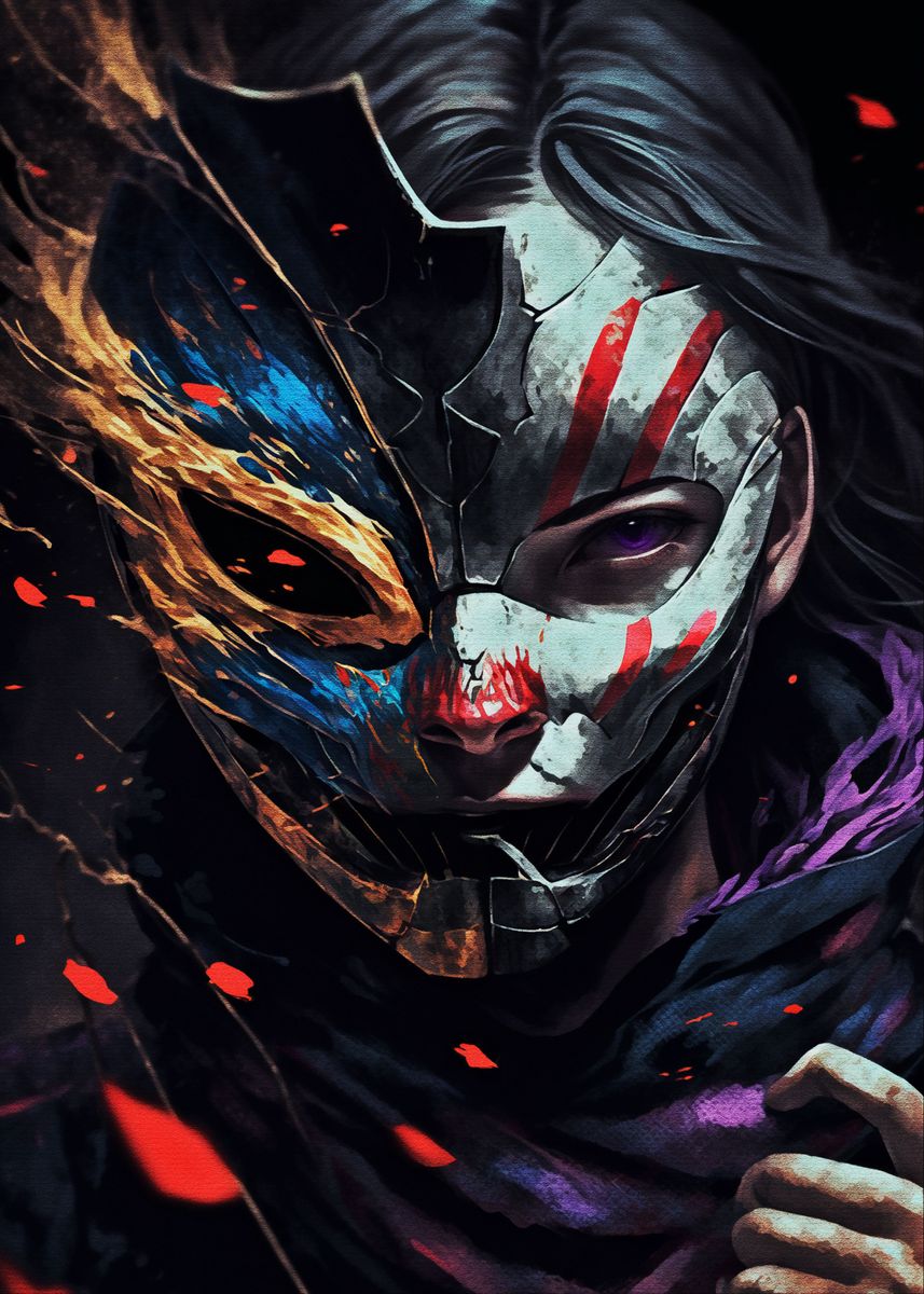 'Mysterious Masked' Poster, picture, metal print, paint by Muh Asdar ...