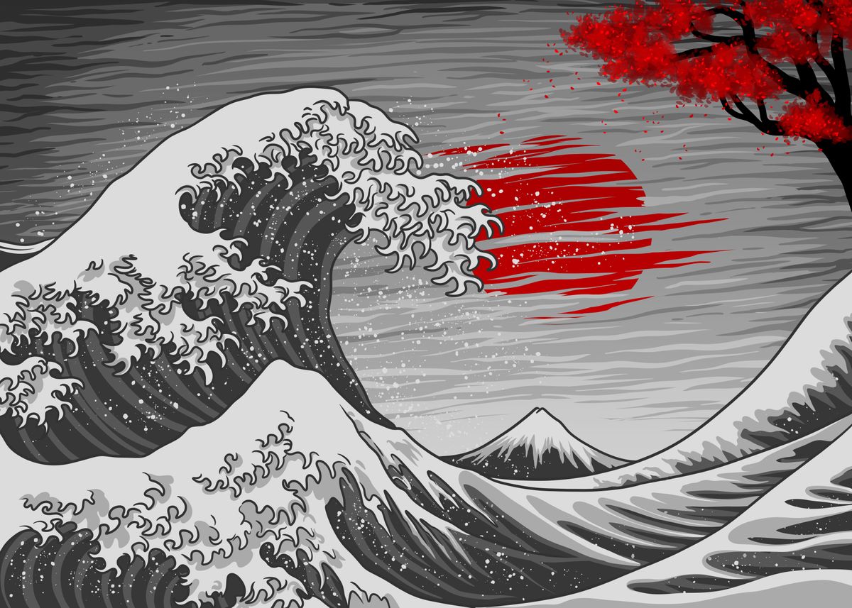 'the great wave' Poster by Arfan Artd | Displate