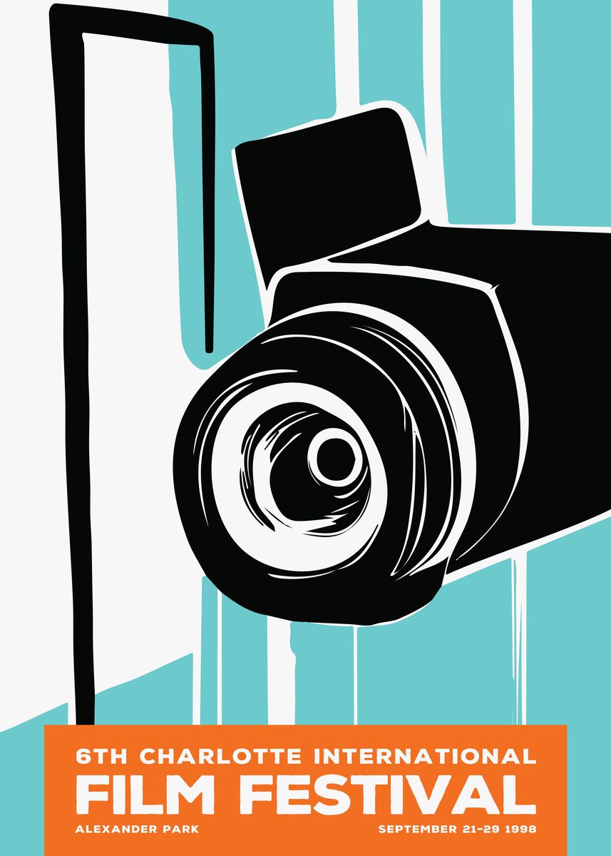 'Charlotte Film Festival' Poster, picture, metal print, paint by BluePinkPanther | Displate