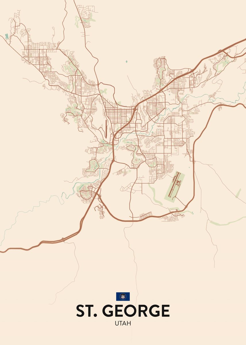 'St George UT' Poster, picture, metal print, paint by IMR Designs ...