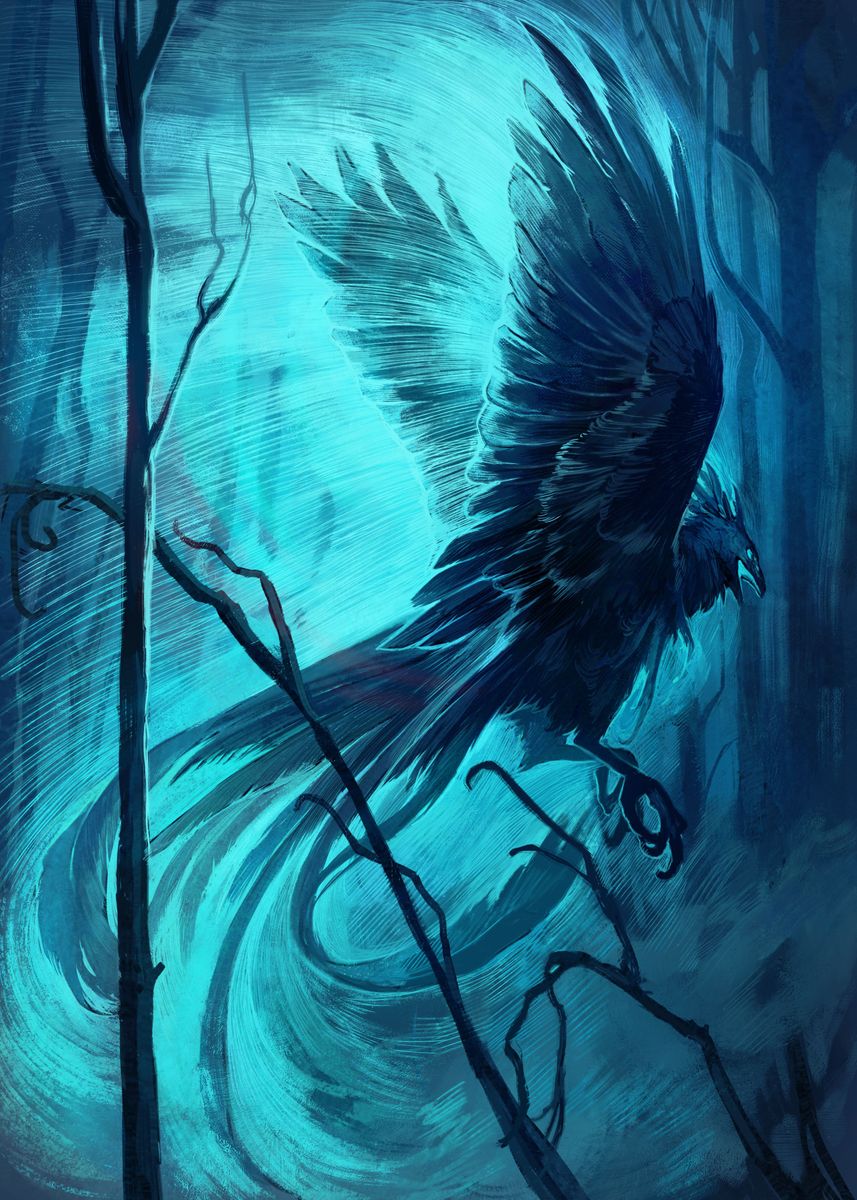 'Dark Phoenix' Poster, picture, metal print, paint by MokinaArt | Displate