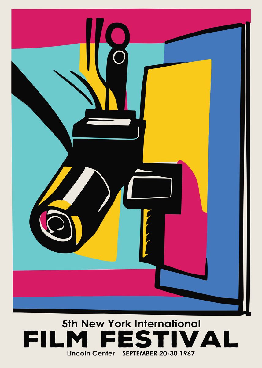 '5th New York Film Festival' Poster, picture, metal print, paint by BluePinkPanther | Displate