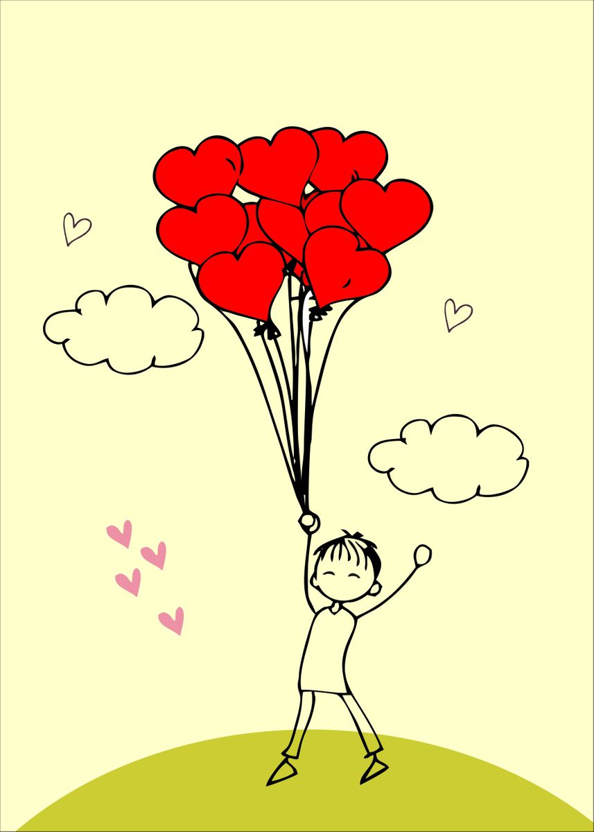 'Love' Poster, picture, metal print, paint by Surreal Print | Displate