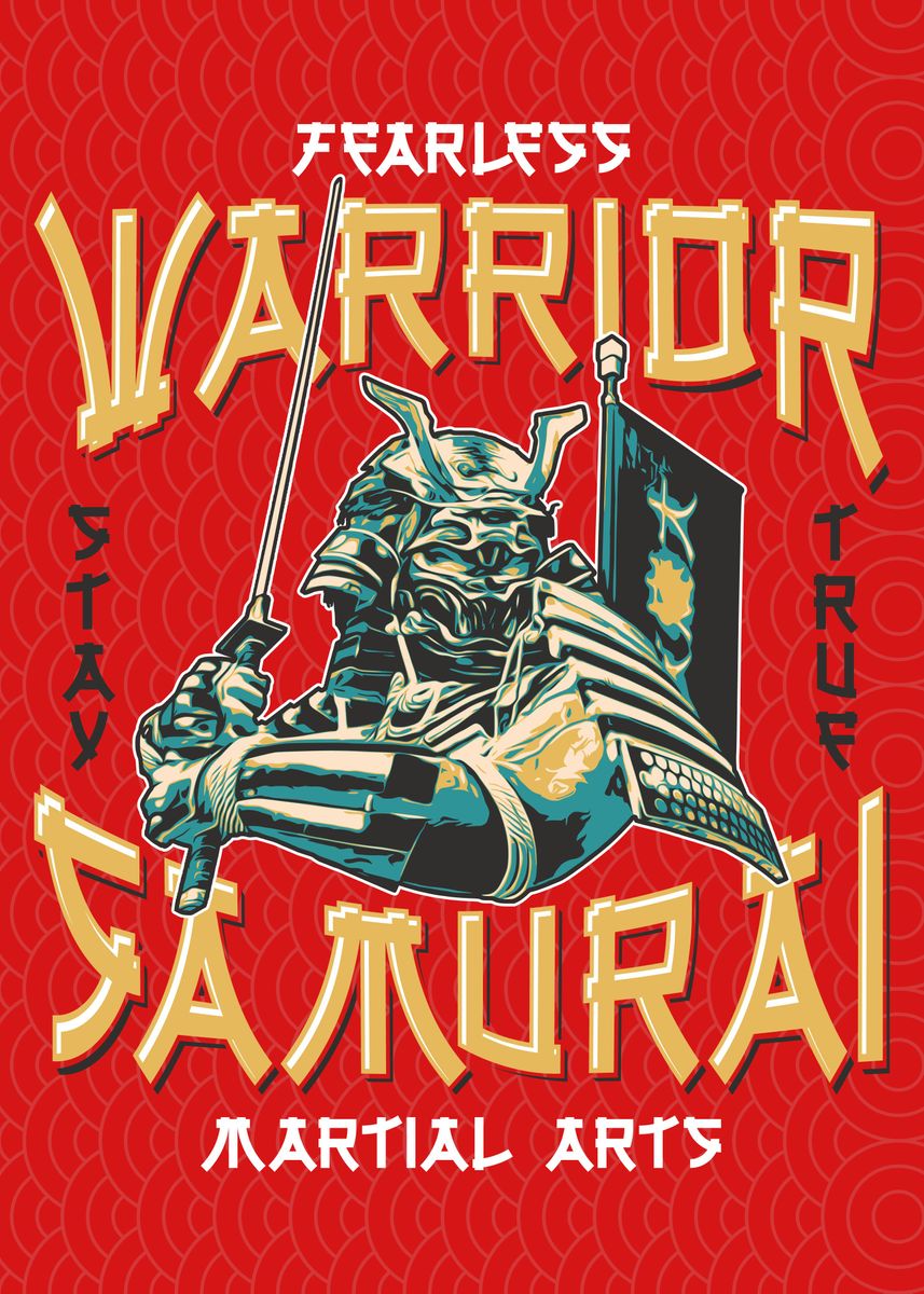 'demon samurai' Poster, picture, metal print, paint by Mr Yy | Displate