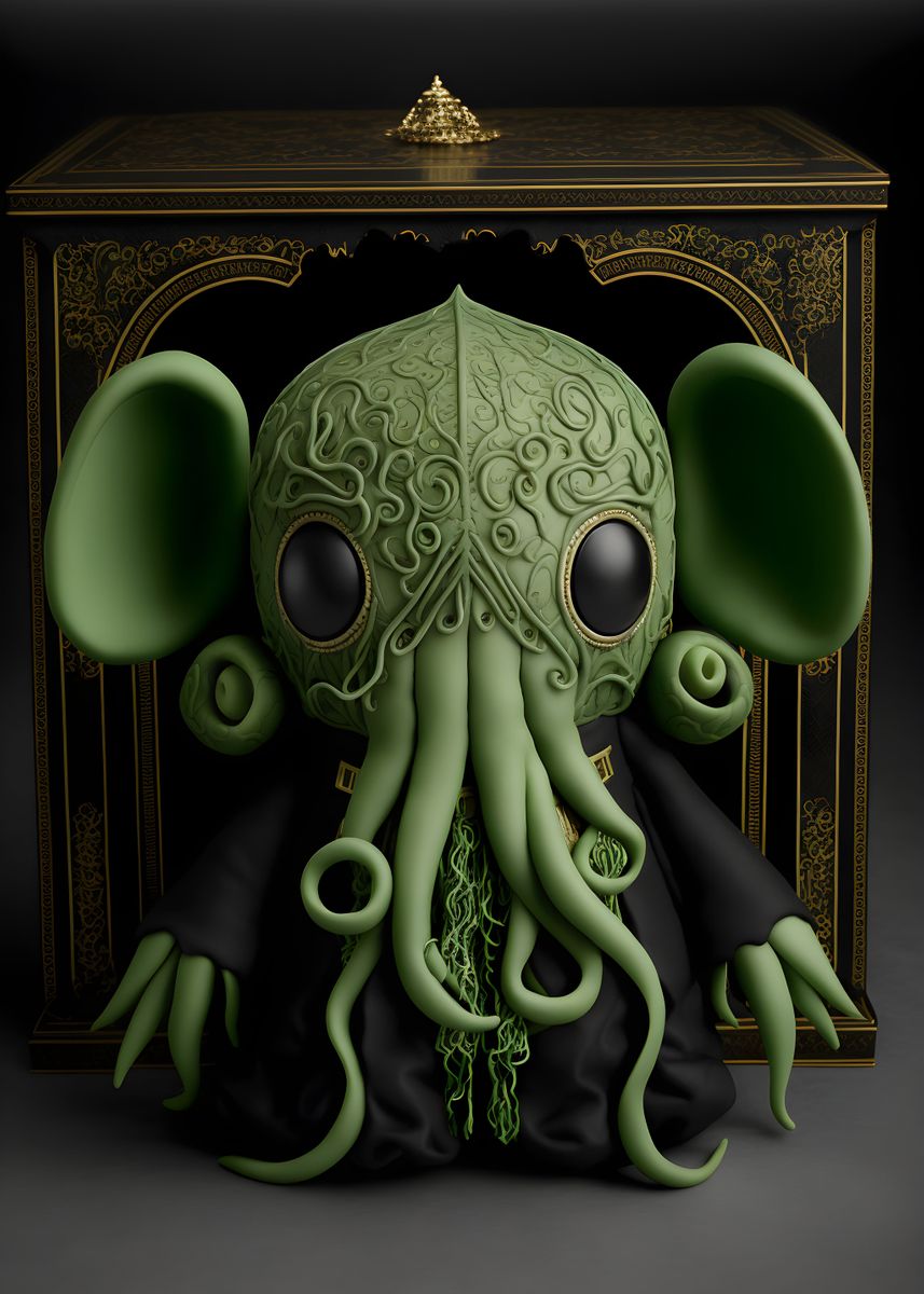 'Cthulhu Toy' Poster, picture, metal print, paint by Black Eyed | Displate