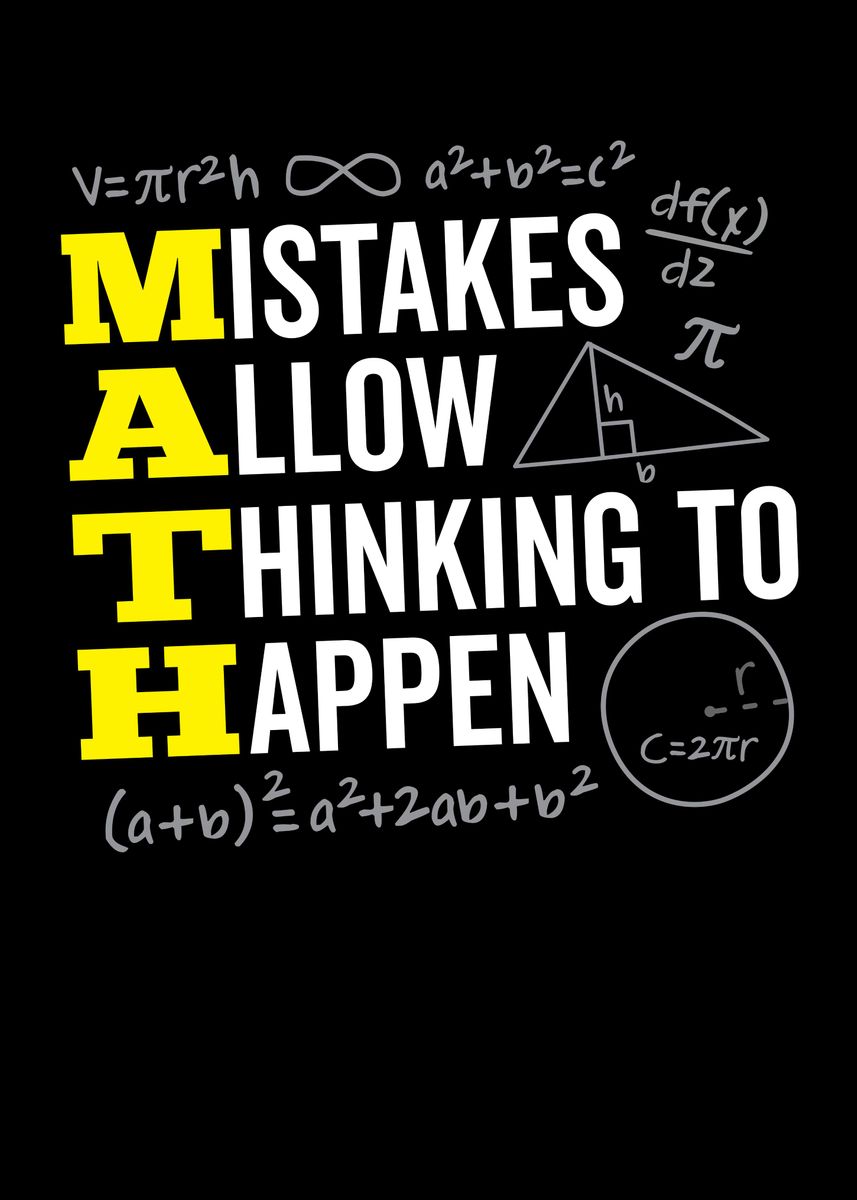 'MATH Acronym' Poster, picture, metal print, paint by Detour Shirts ...