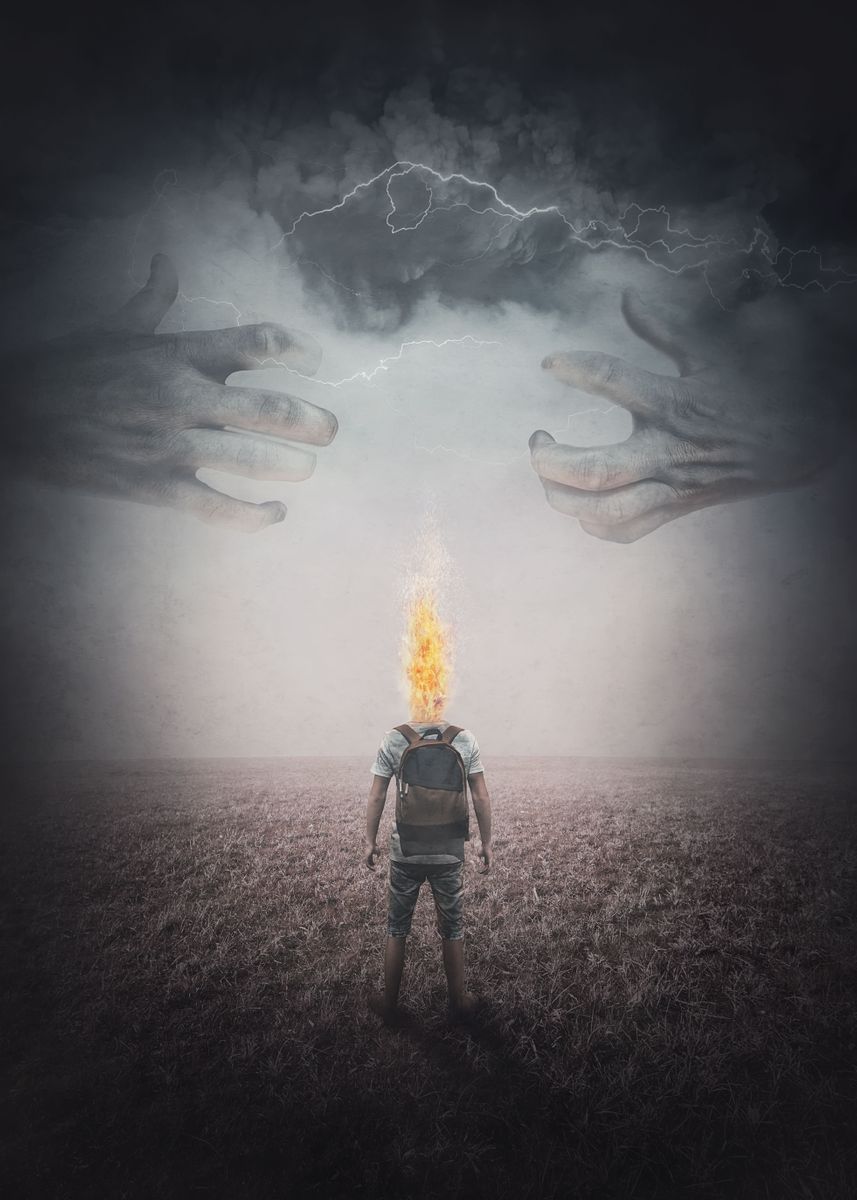 'the monster inside you' Poster, picture, metal print, paint by ...