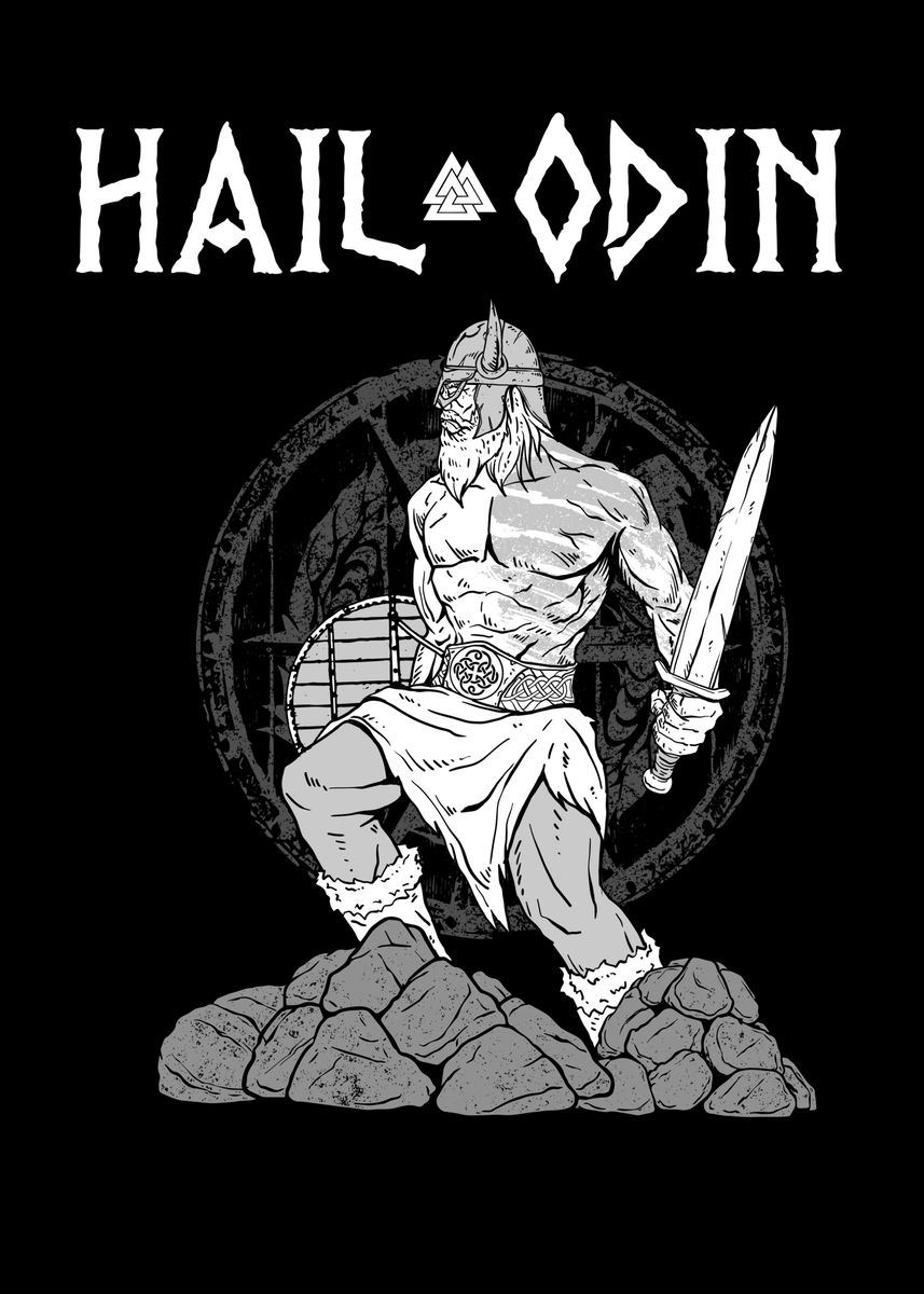 'Hail Odin Viking Valhalla' Poster, picture, metal print, paint by ...