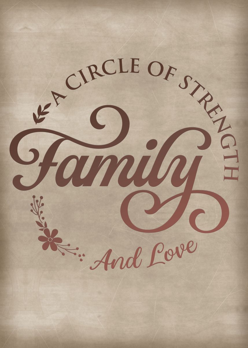 'Family is a circle' Poster, picture, metal print, paint by XandYart ...