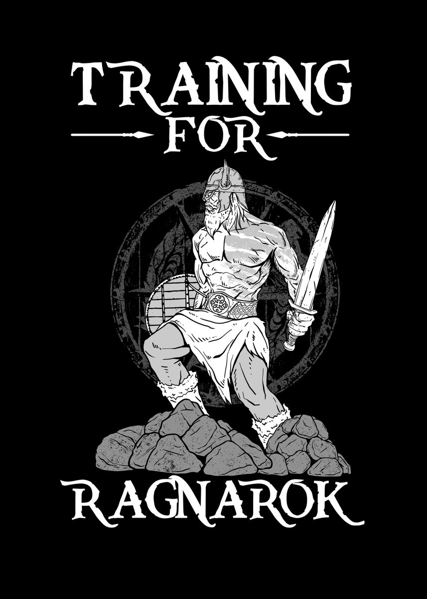 'Training for Ragnarok' Poster, picture, metal print, paint by biNutz ...