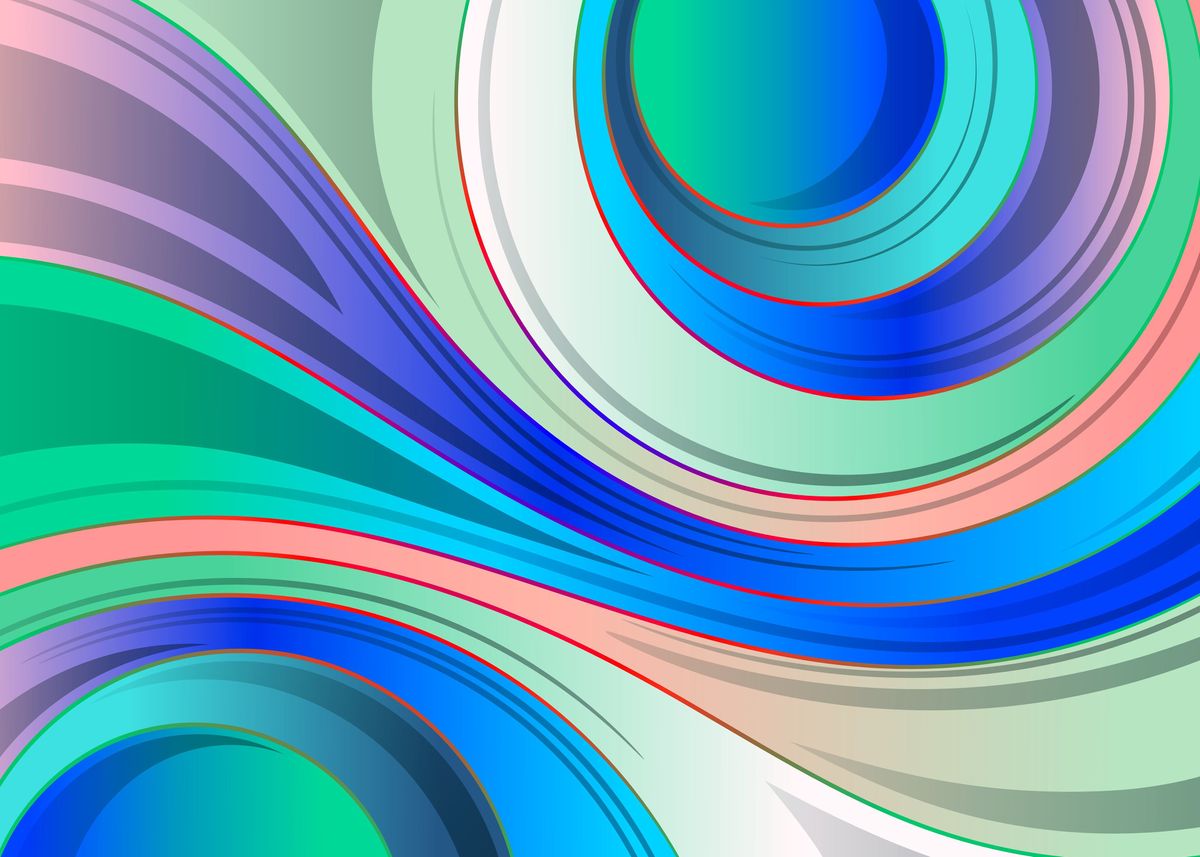 'curves Abstract' Poster by TheGolden Hand | Displate