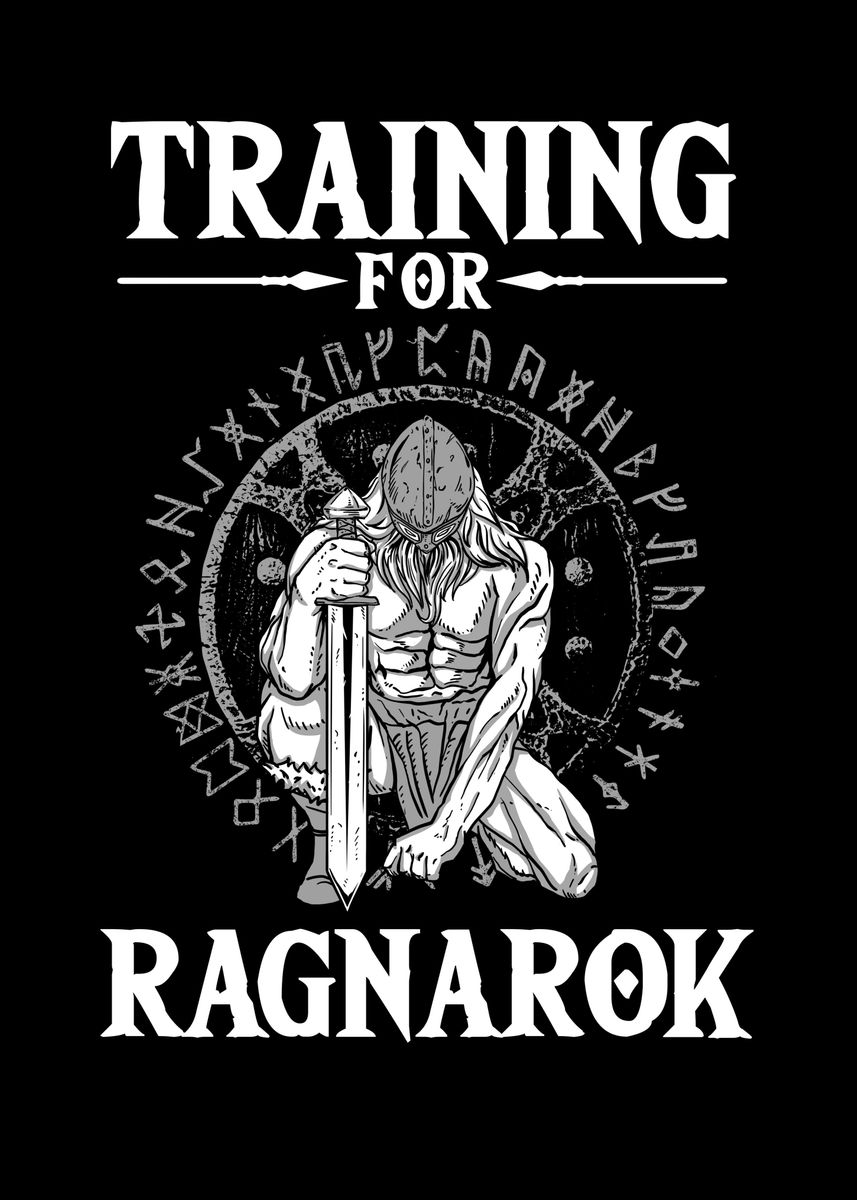 'Training for Ragnarok' Poster, picture, metal print, paint by biNutz ...
