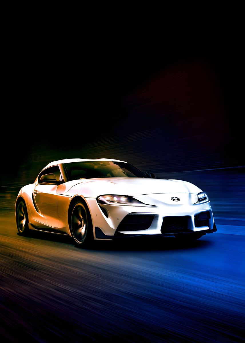 'toyota supra ' Poster, picture, metal print, paint by Recca | Displate
