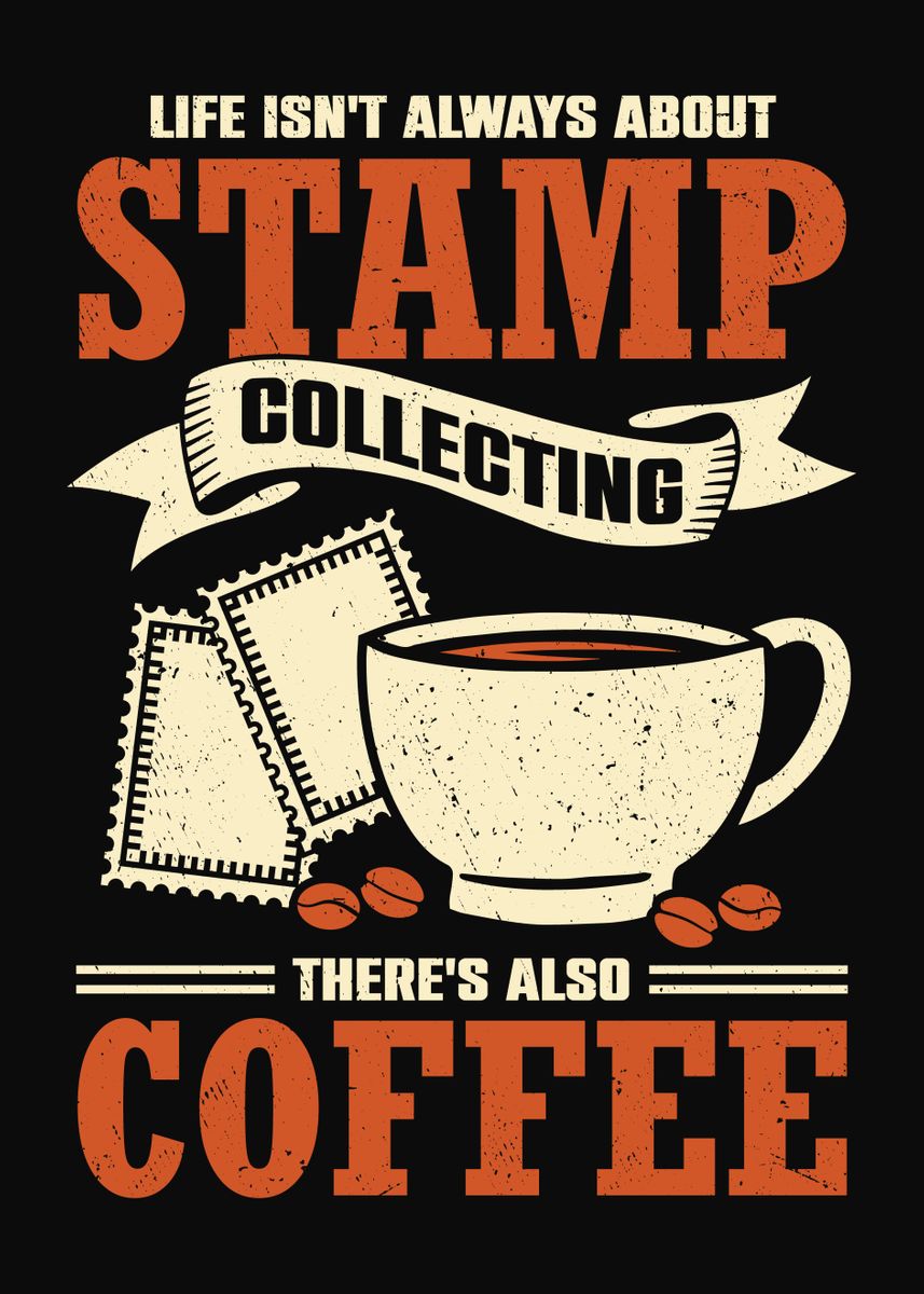 'Postage Stamp Collecting' Poster, picture, metal print, paint by ...