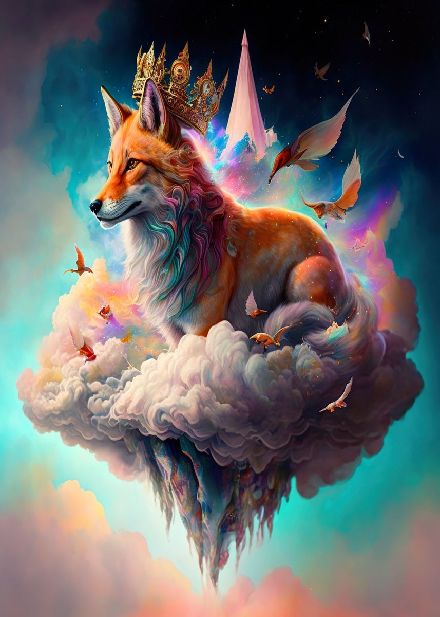 'Dreamscape fox ' Poster, picture, metal print, paint by joshua ...