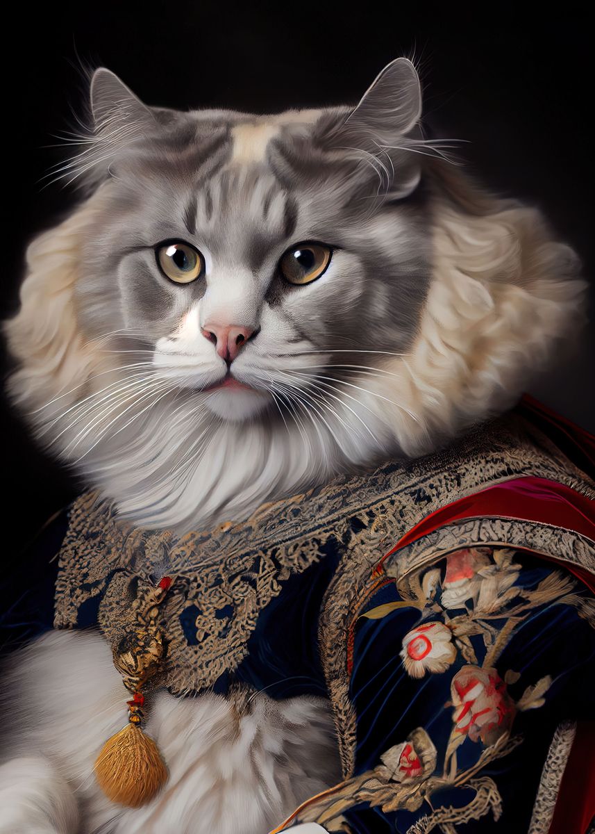 'American Curl King' Poster, picture, metal print, paint by Swan Dee | Displate
