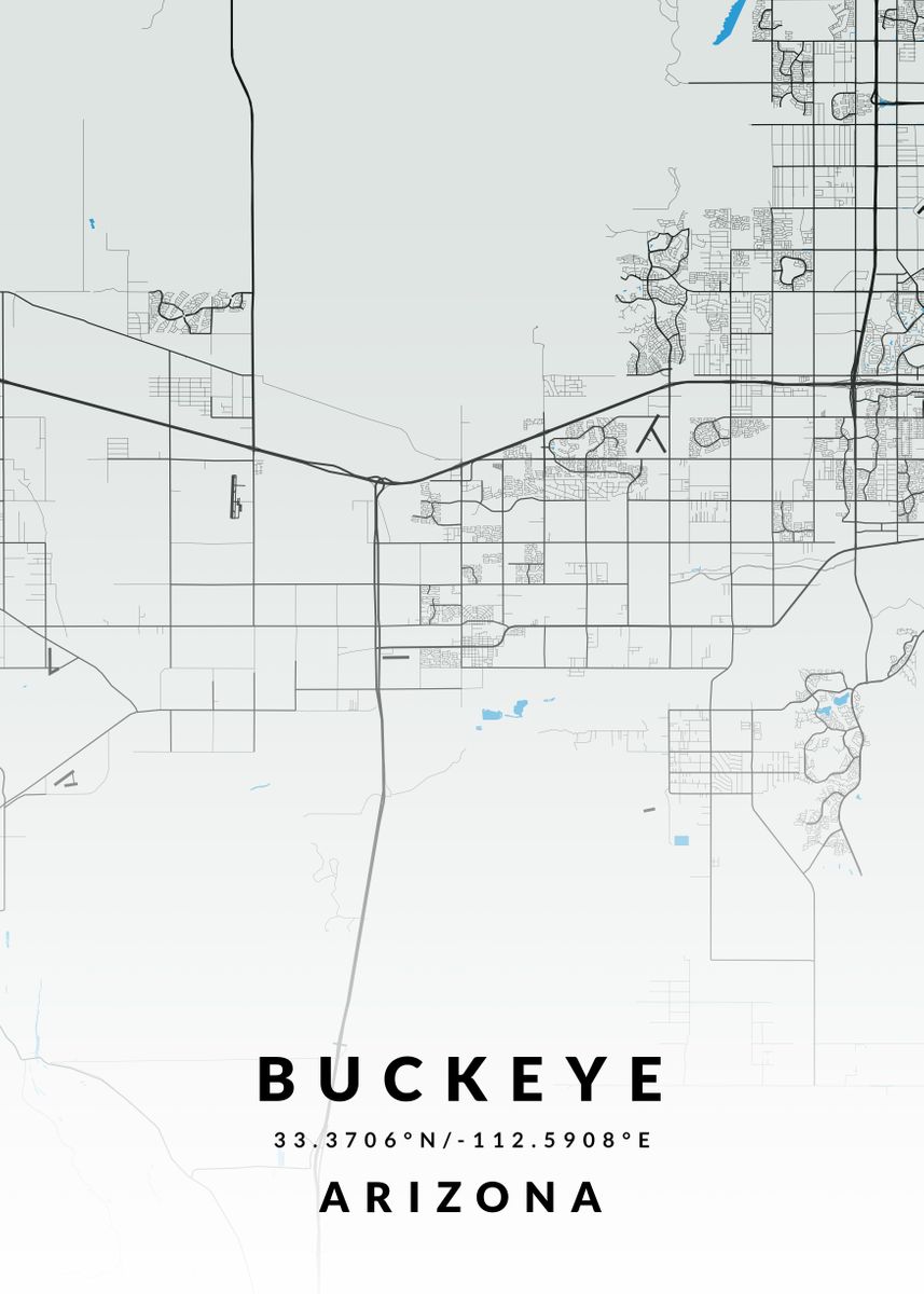 'Buckeye City Map' Poster, picture, metal print, paint by NoLapan ...