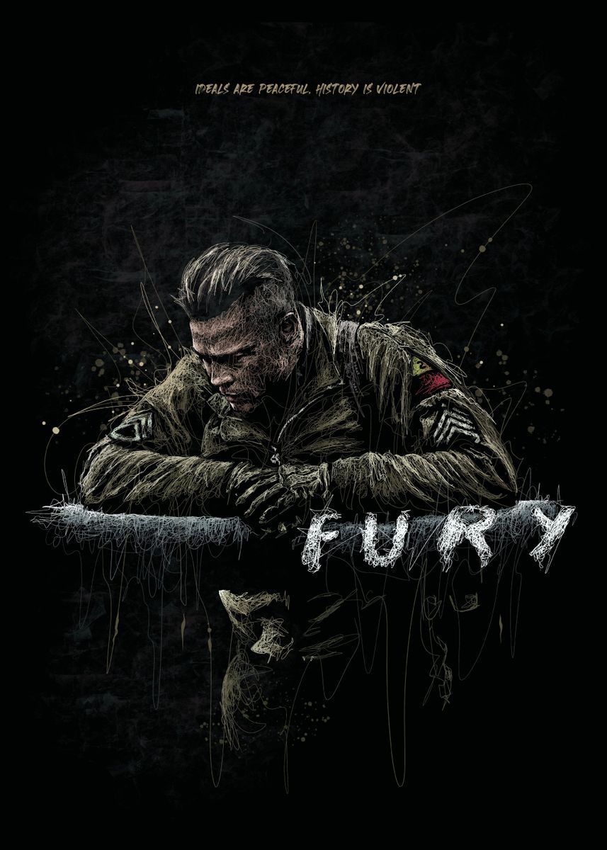 'History is violent war dad' Poster, picture, metal print, paint by ...