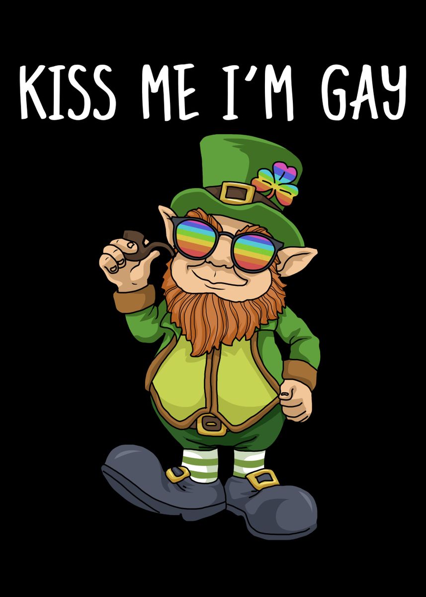 'St Patricks Leprechaun Gay' Poster, picture, metal print, paint by ...