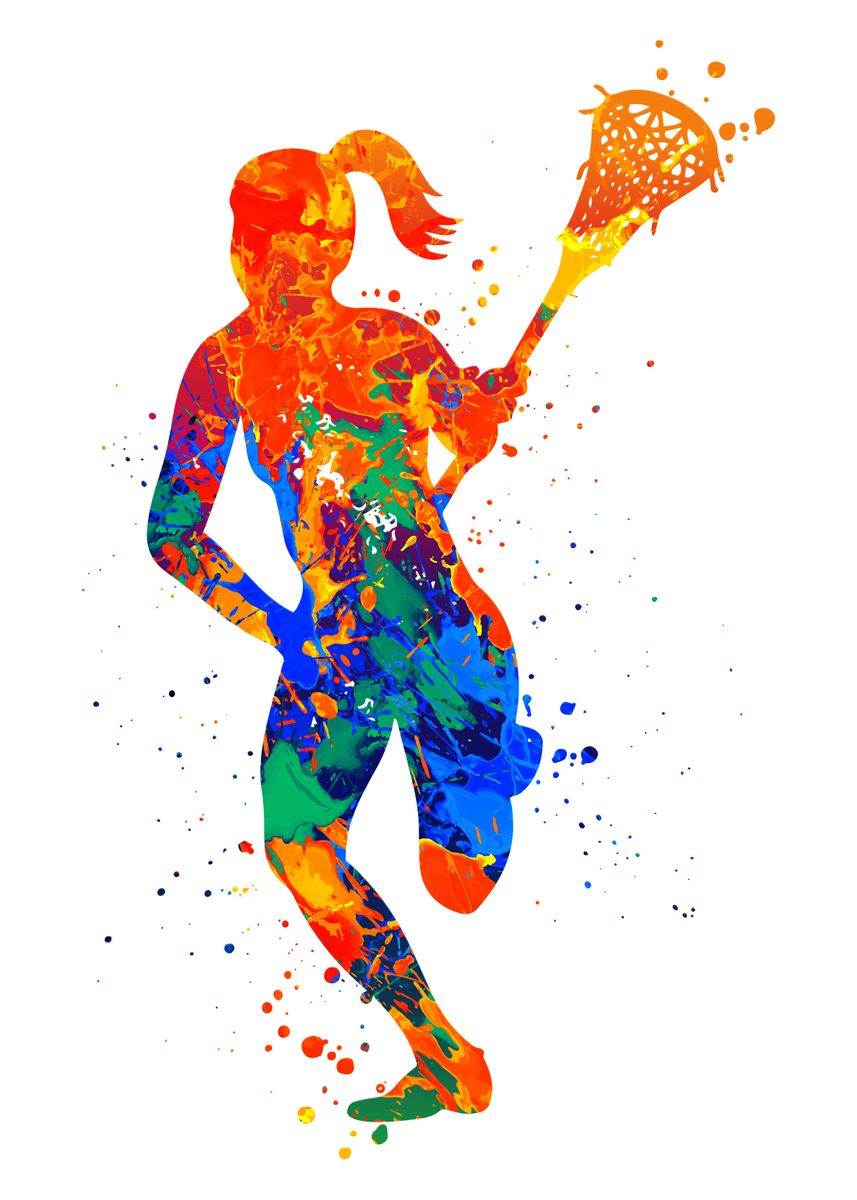 'Lacrosse Player Girl' Poster, picture, metal print, paint by Dalton ...