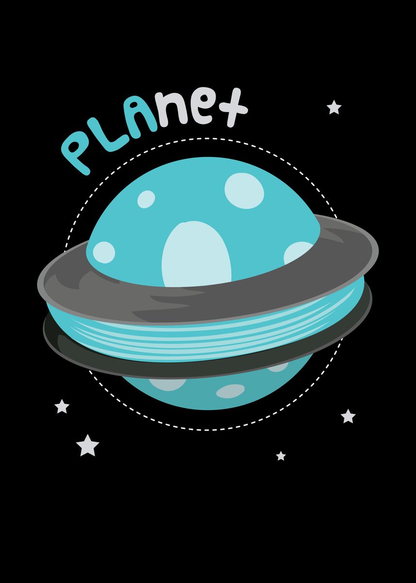 'PLAnet 3d Print' Poster, picture, metal print, paint by Mooon | Displate