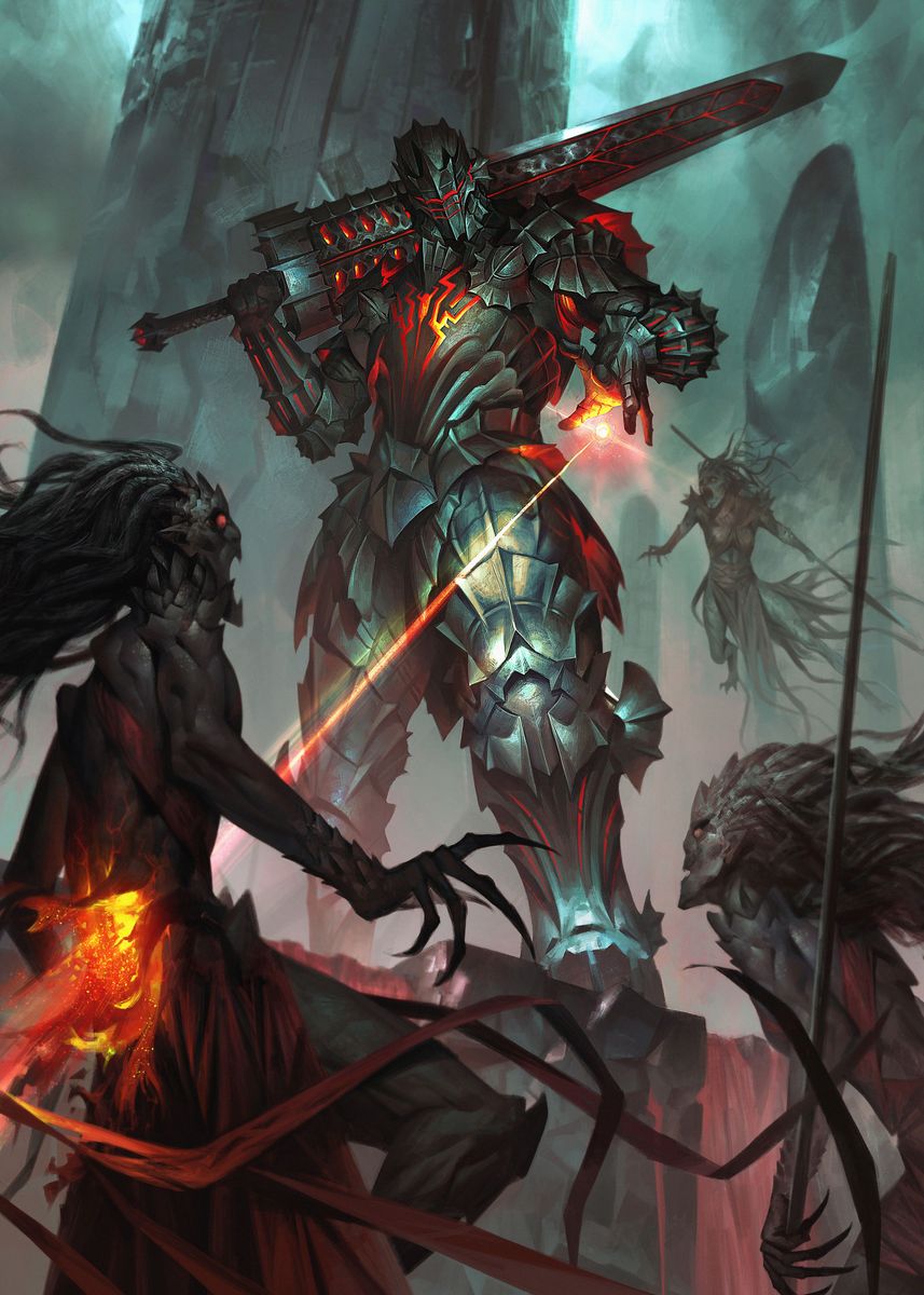 'Dustbringer and the Fused' Poster, picture, metal print, paint by Petar Penev | Displate