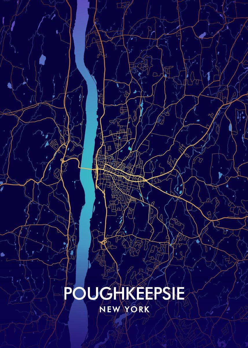 'Poughkeepsie' Poster, picture, metal print, paint by Miracle Studio ...