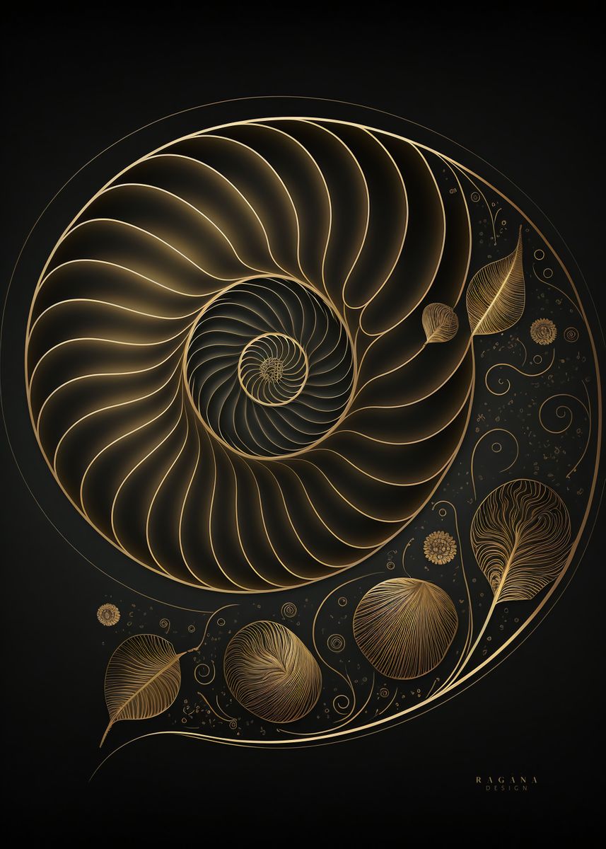 'Fibonacci Golden Ratio ' Poster, picture, metal print, paint by RAGANA ...