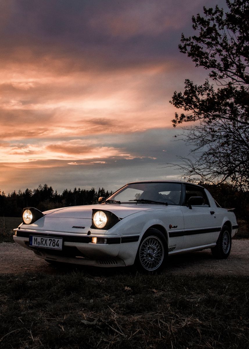 'white mazda ' Poster, picture, metal print, paint by Auto Maniac ...