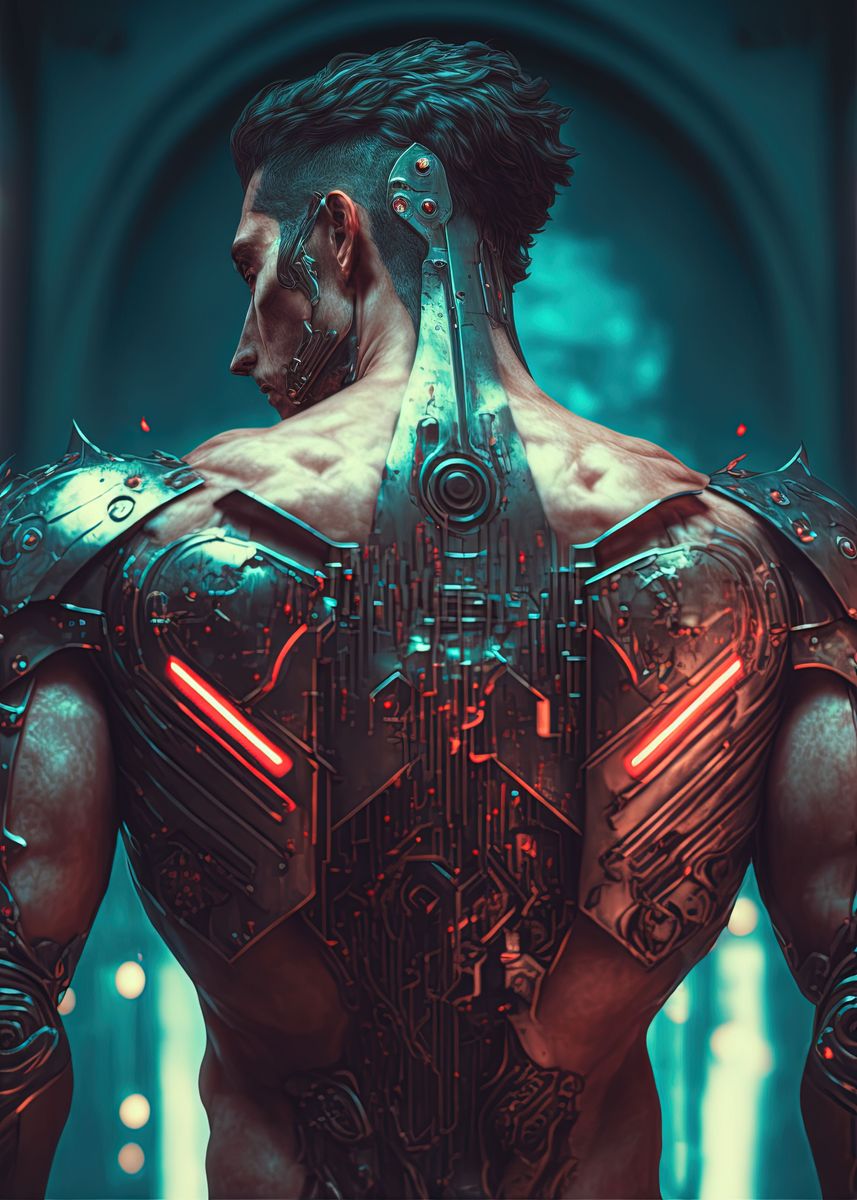 'Cyberpunk Apollo' Poster, picture, metal print, paint by Sunrise Game ...