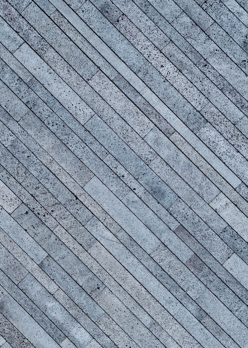 'Basalt Stone Wall diagonal' Poster, picture, metal print, paint by ...