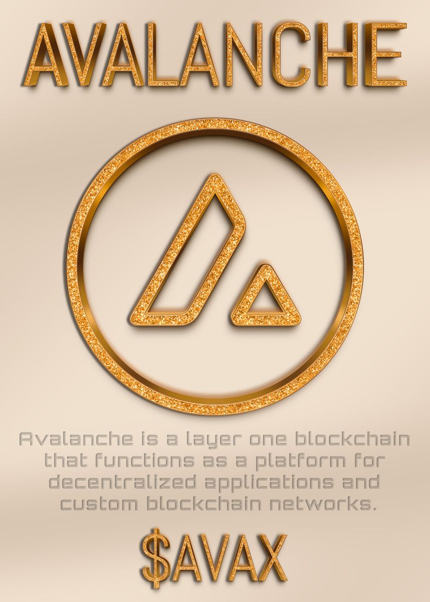 'Avalanche AVAX' Poster by Cherney | Displate