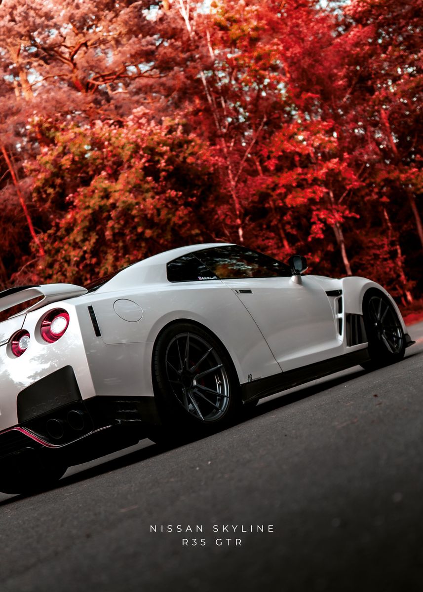 'Nissan Skyline R35 GTR 02' Poster, picture, metal print, paint by ...