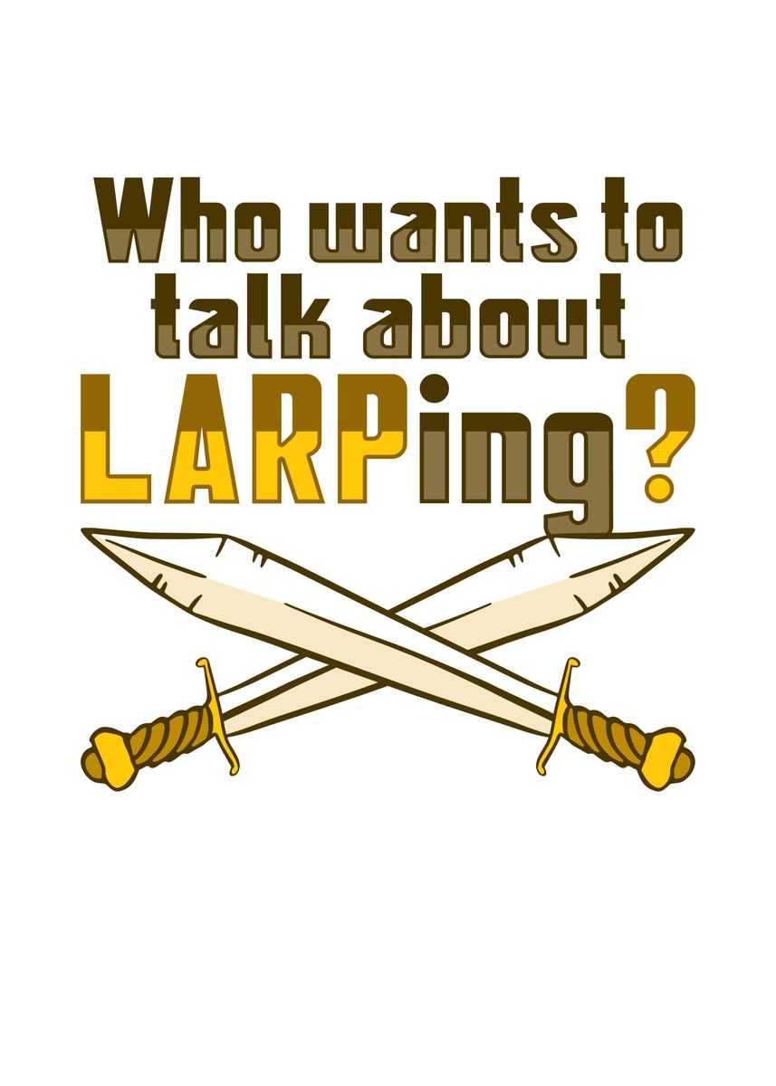 'LARP RPG Role Playing' Poster, picture, metal print, paint by Michael ...