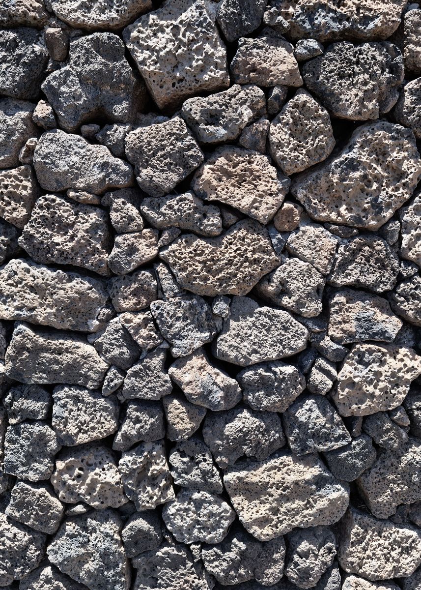 'Basalt Stone Masonry' Poster, picture, metal print, paint by Ricardo ...