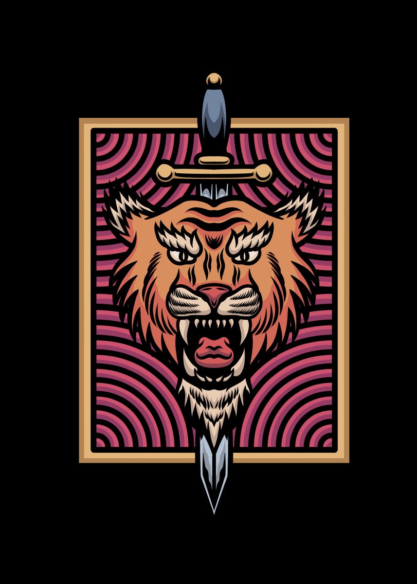 'Samurai' Poster, picture, metal print, paint by Cool Till Death | Displate