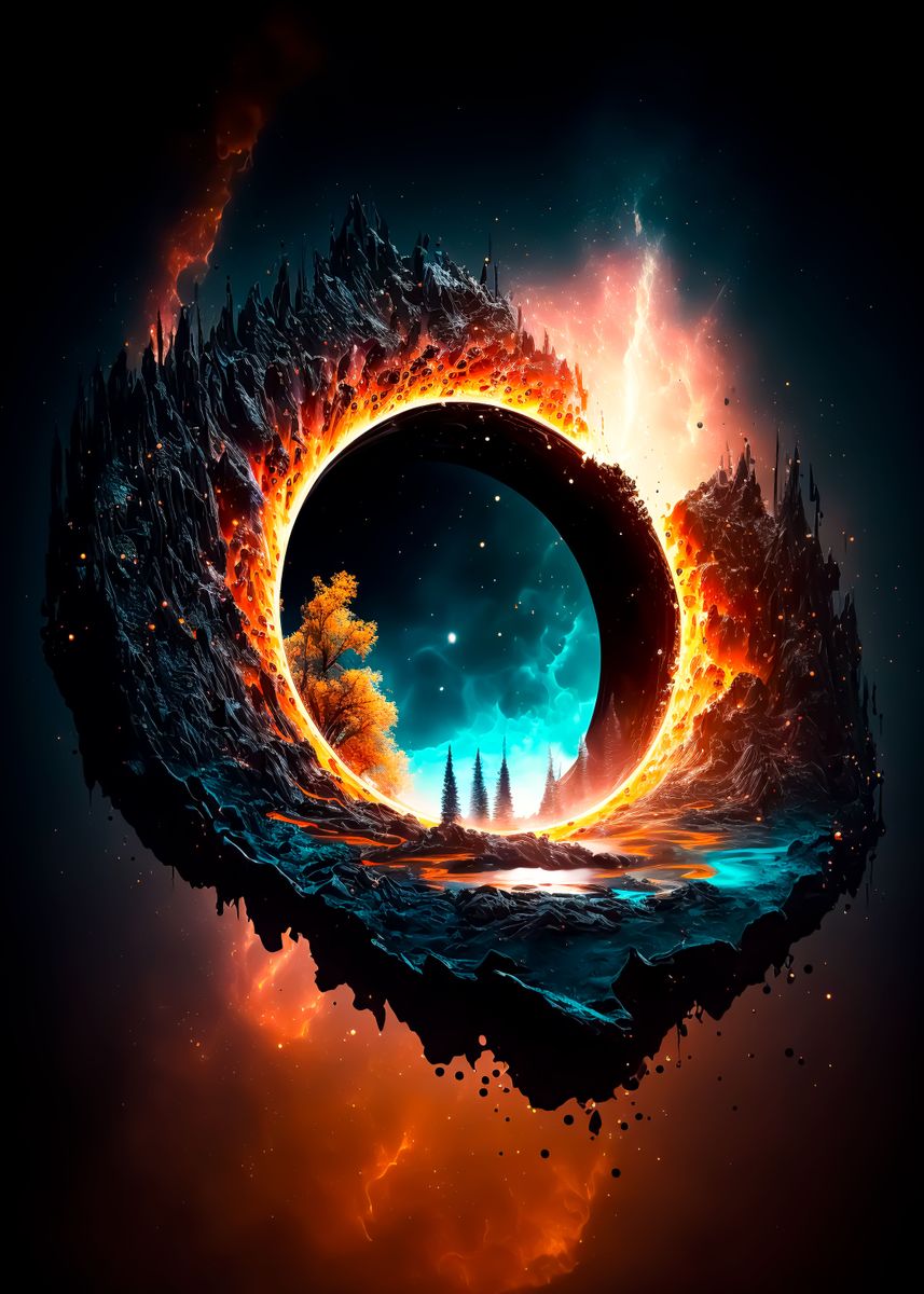 'Wormhole' Poster, picture, metal print, paint by James Garcia | Displate