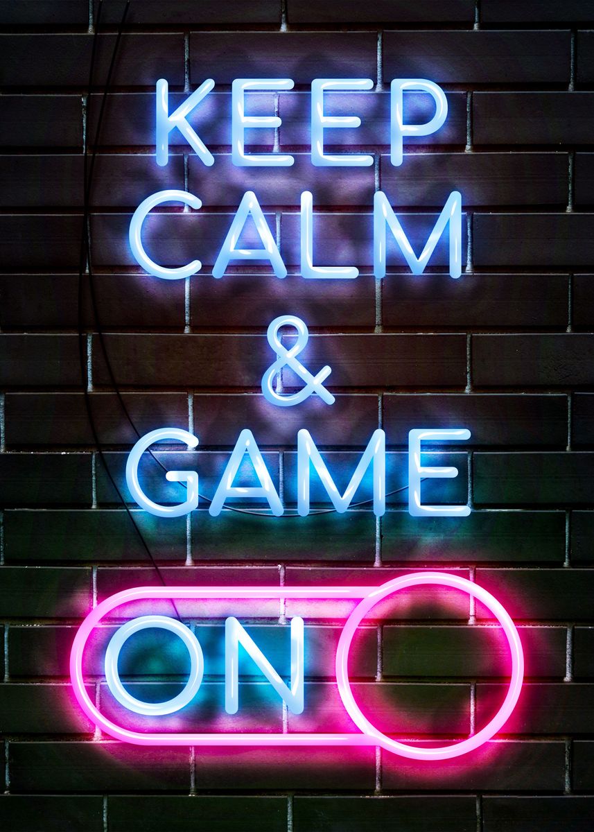 'Game On' Poster, picture, metal print, paint by Rubina | Displate