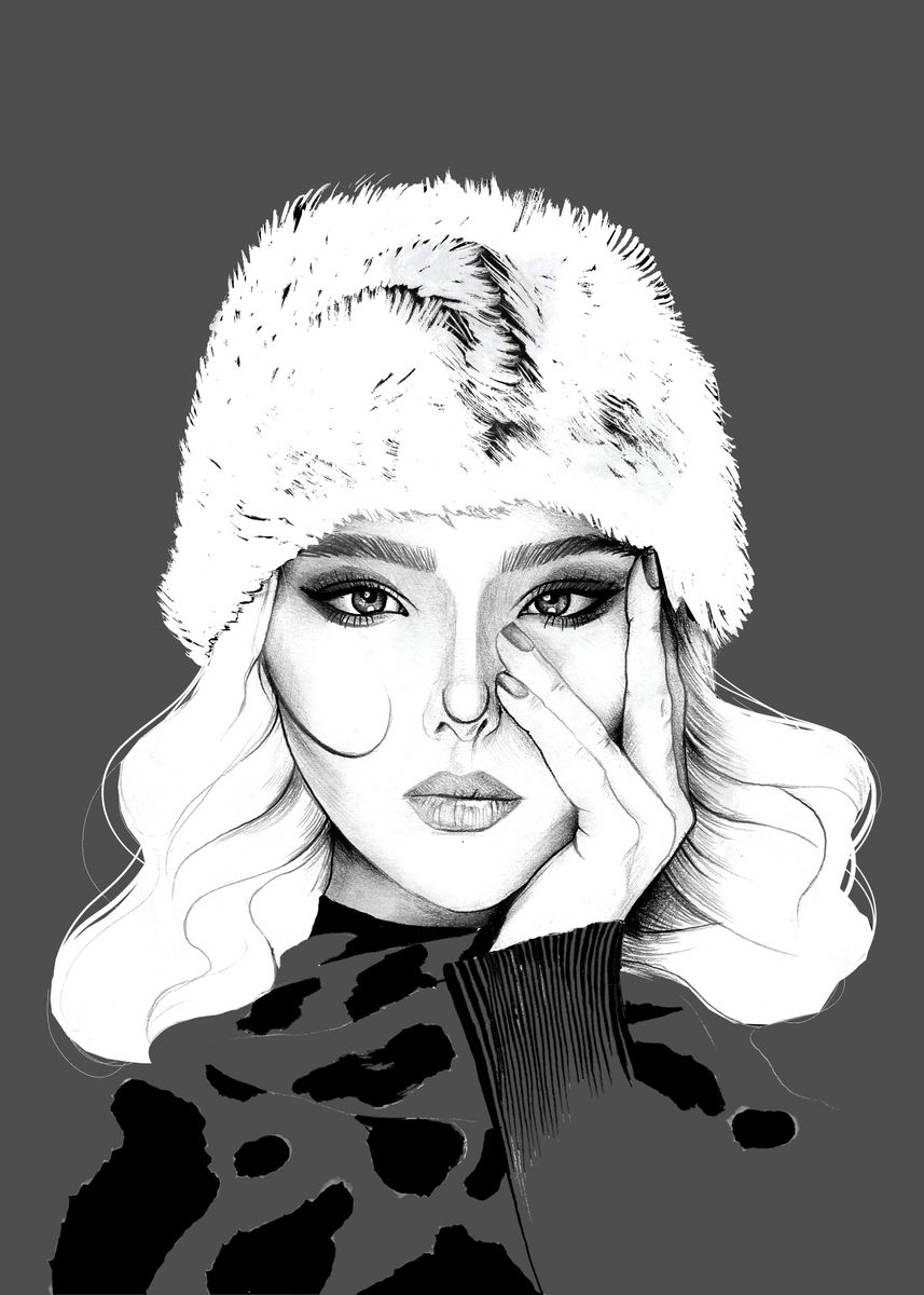 'Winter' Poster, picture, metal print, paint by Merili | Displate