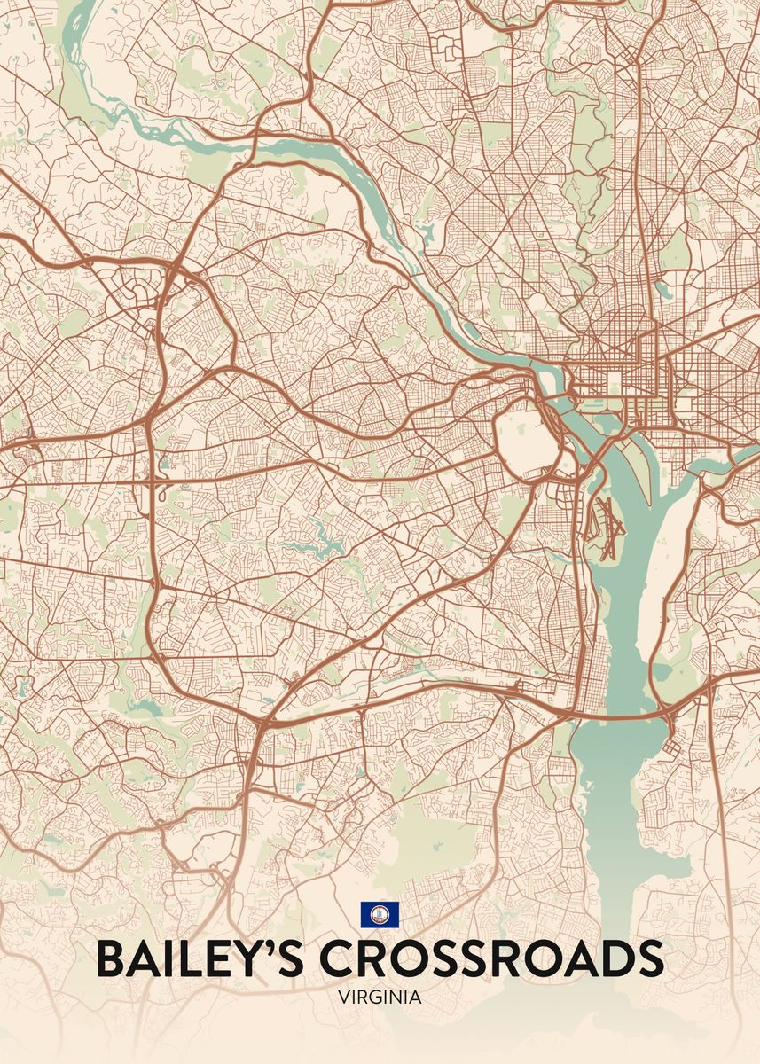 'Baileys Crossroads VA' Poster by IMR Designs | Displate