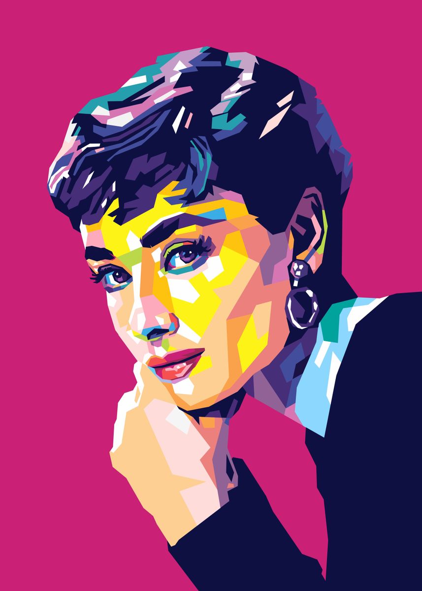 'Audrey Hepburn' Poster, picture, metal print, paint by Dhega Priya ...