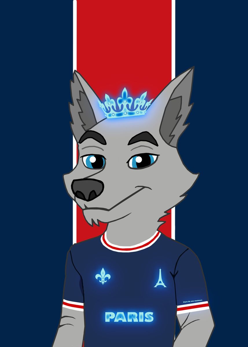 'PARIS WOLF' Poster, picture, metal print, paint by TroisiemeOeil ...