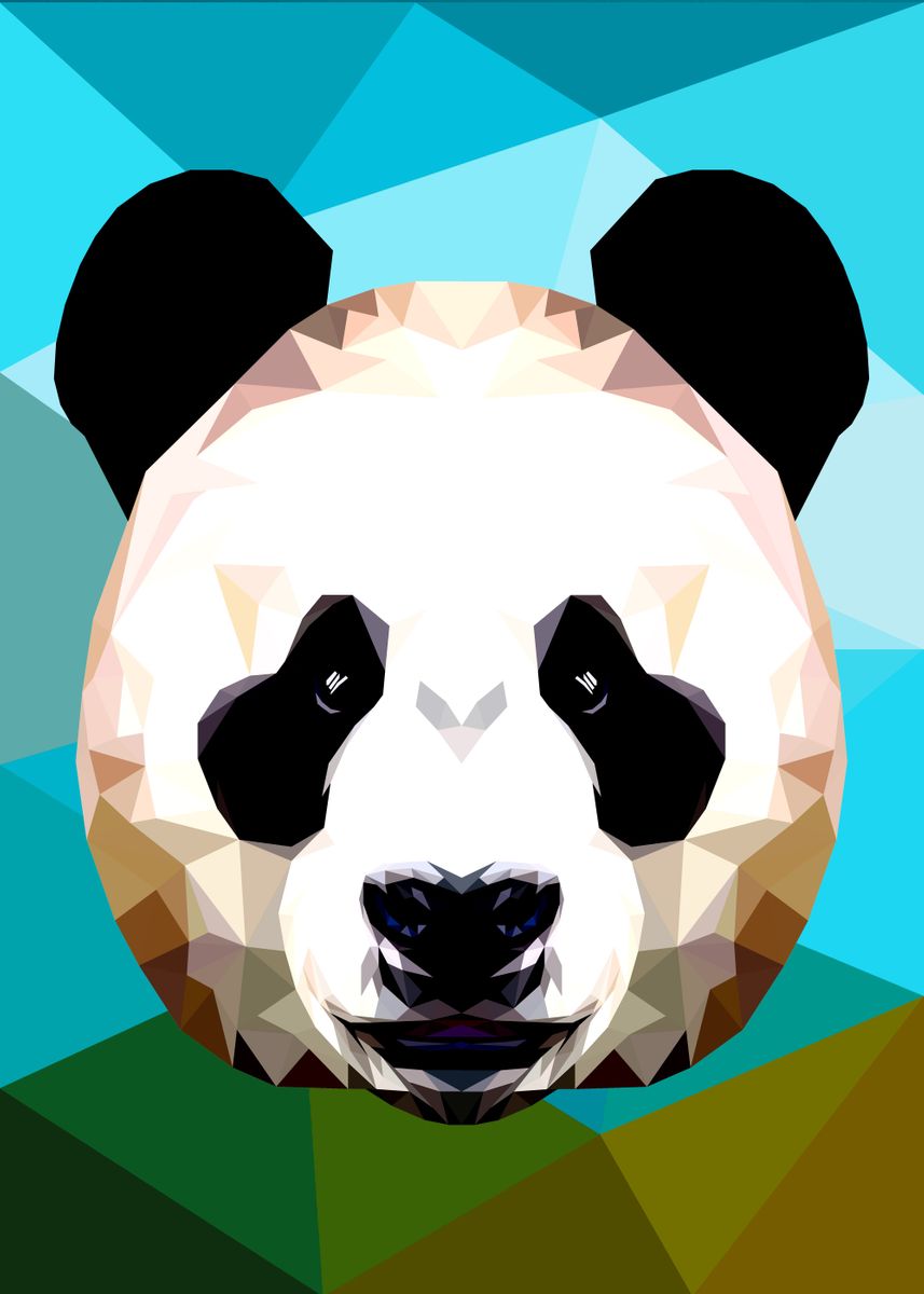 'Panda' Poster, picture, metal print, paint by toan nguyen | Displate