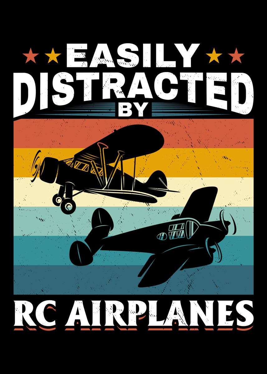 'RC Airplane Lover' Poster, picture, metal print, paint by ...